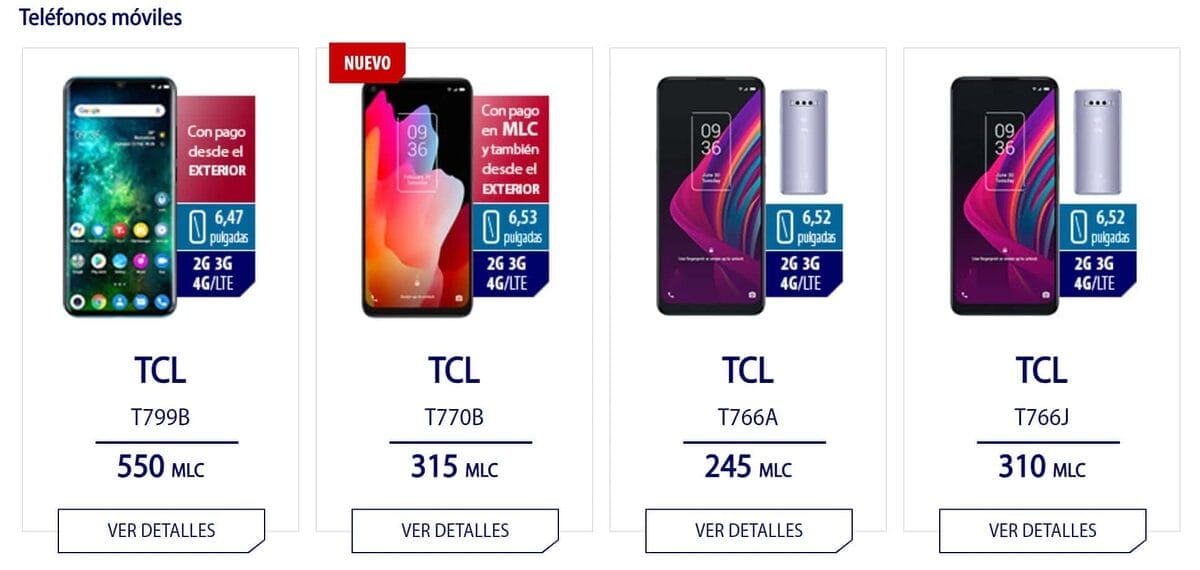 Etecsa oferta nuevos teléfonos y accesorios (+Listado)