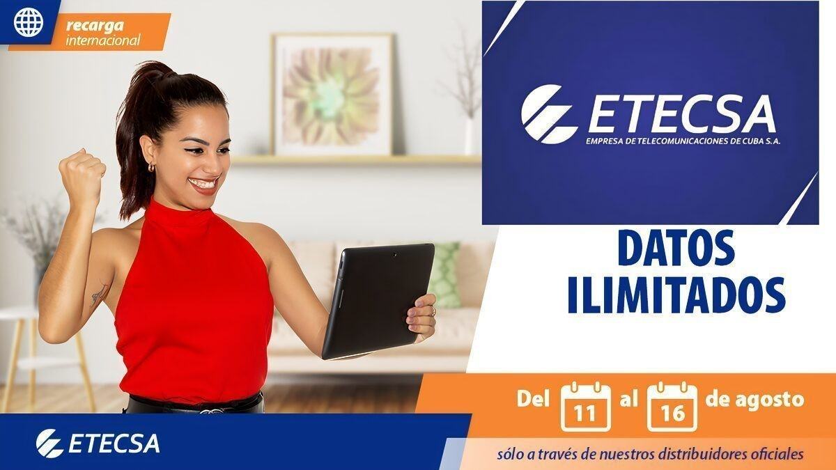 ETECSA lanza recarga internacional con 25 GB y datos ilimitados