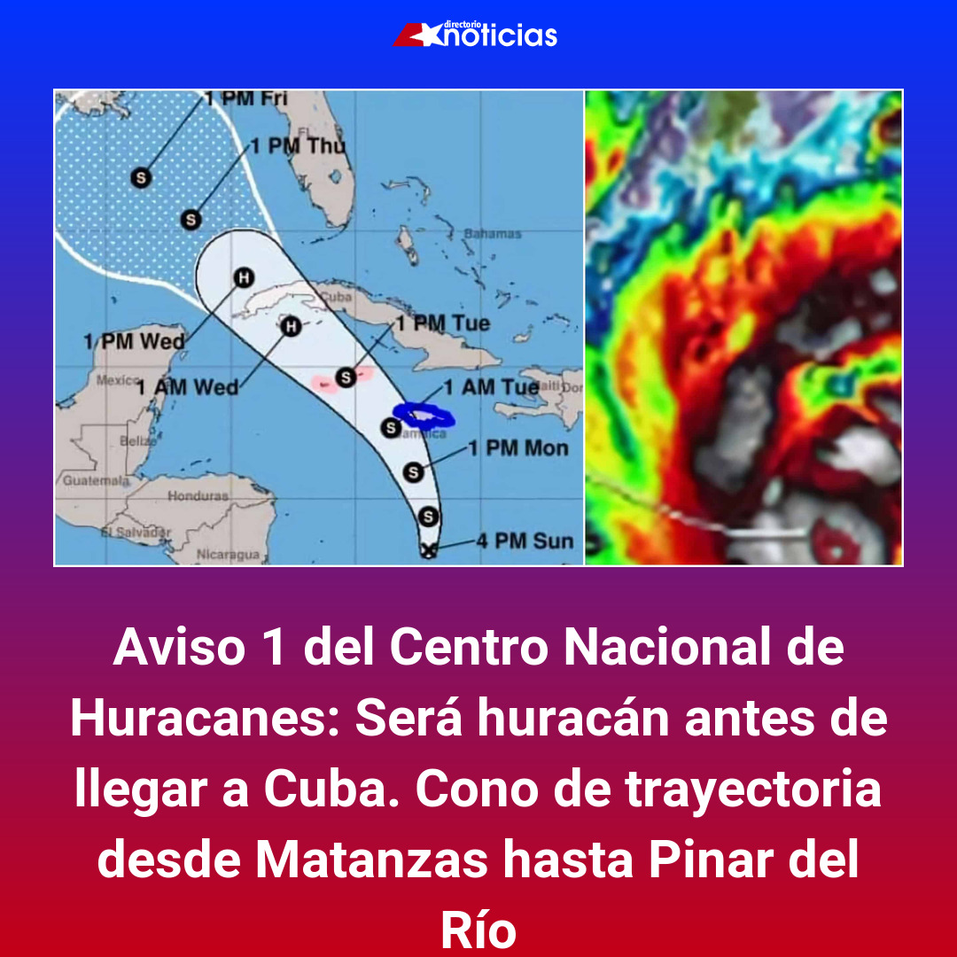 Aviso 1 del Centro Nacional de Huracanes: Será huracán antes de llegar ...