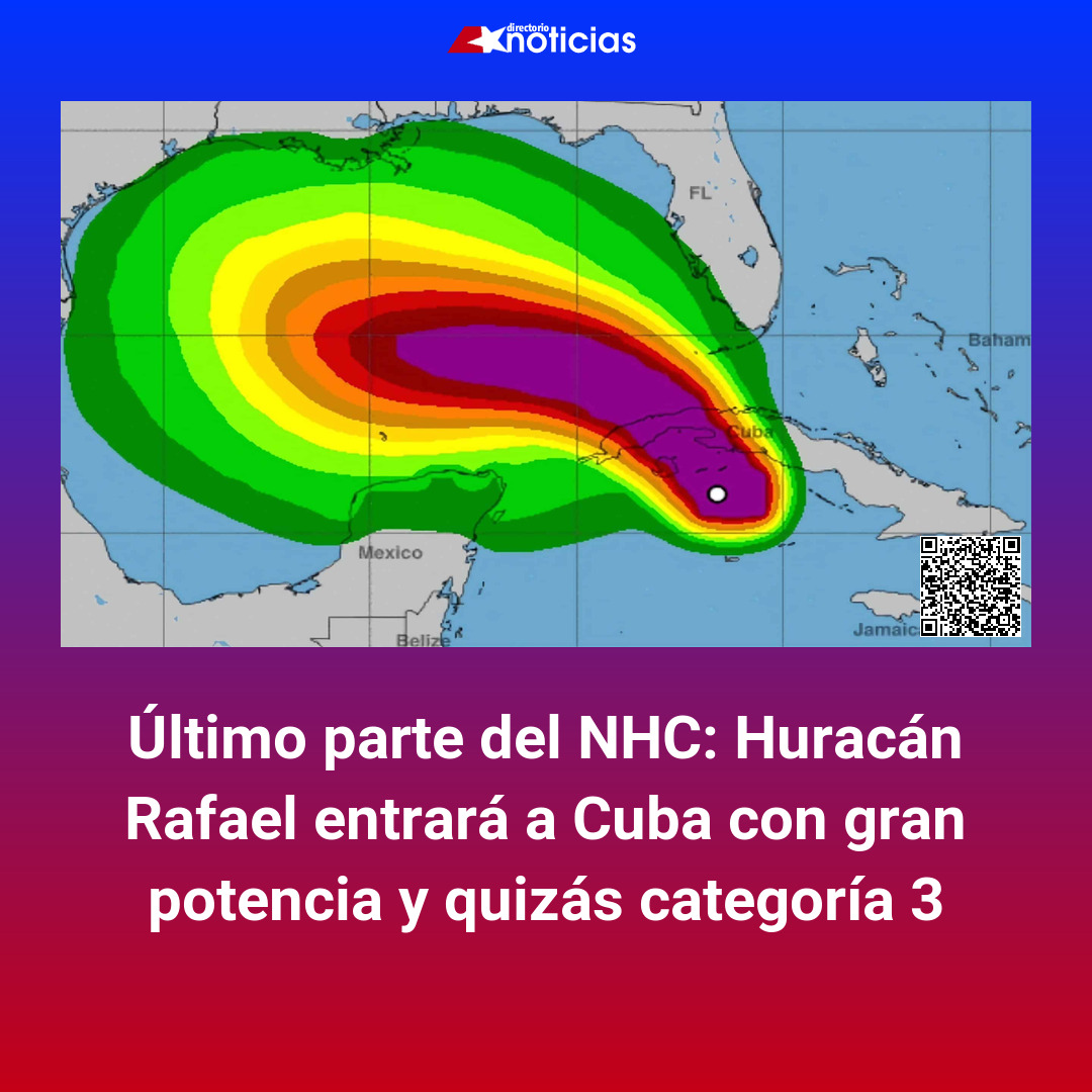 Último parte del NHC: Huracán Rafael entrará a Cuba con gran potencia y ...