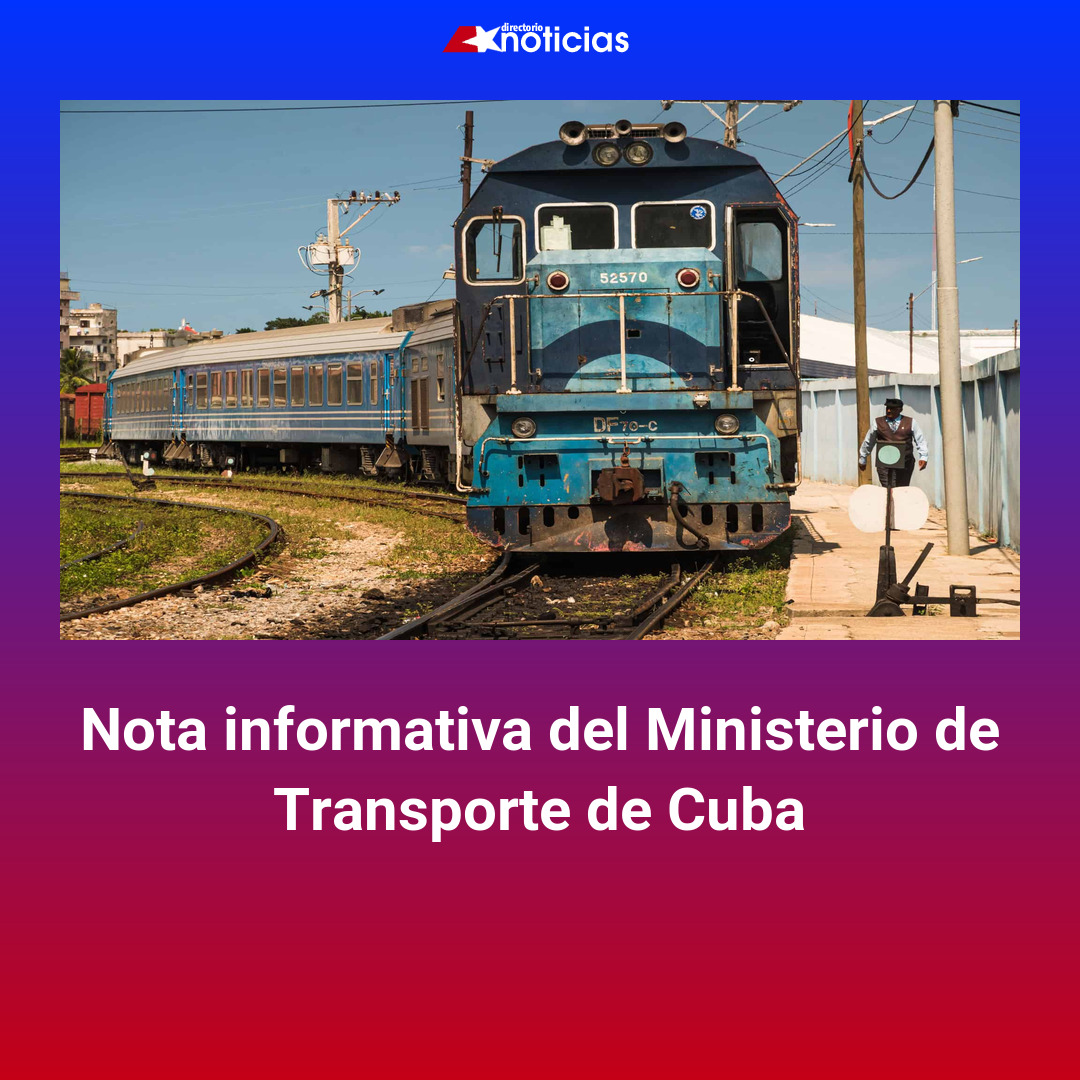 Nota informativa del Ministerio de Transporte de Cuba