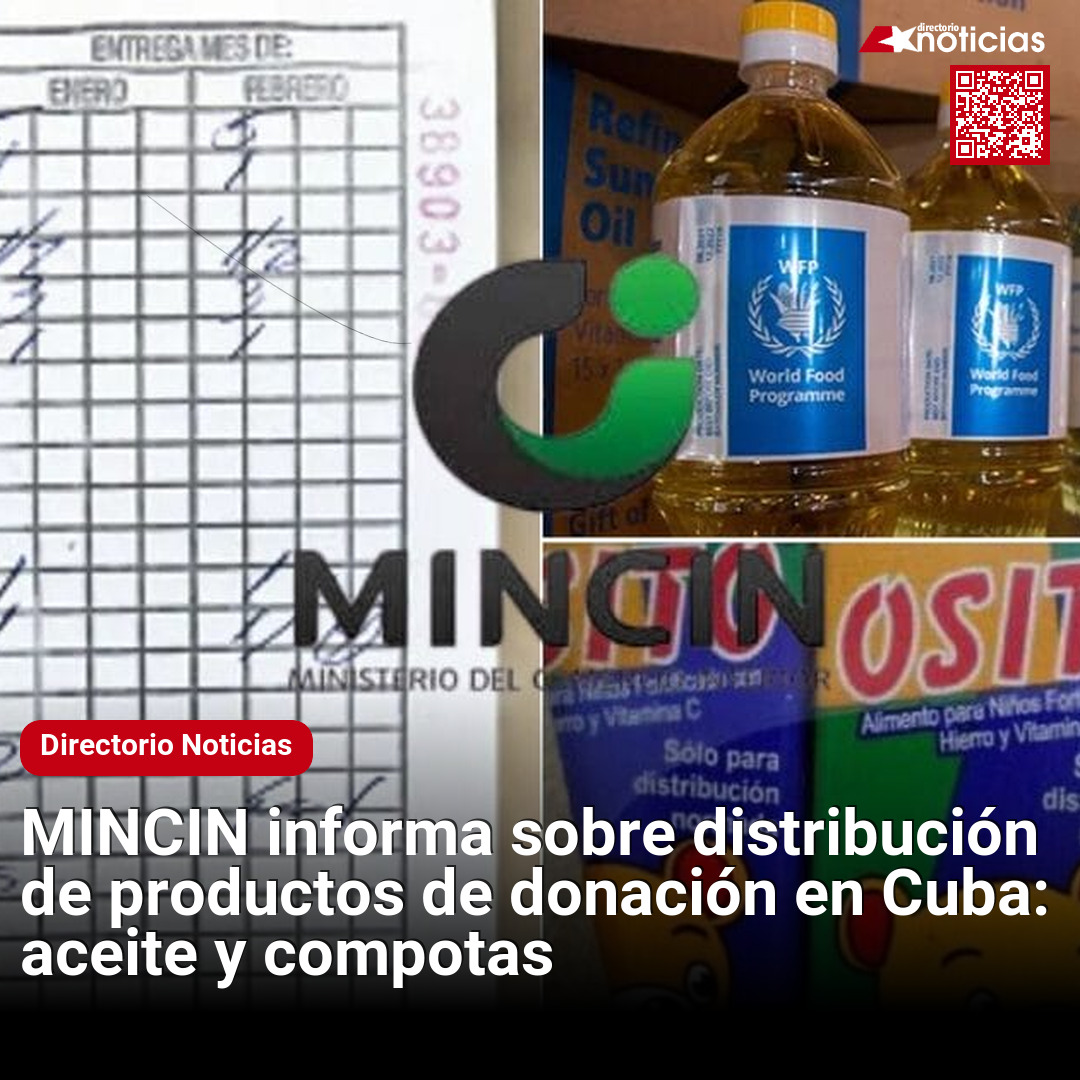 MINCIN informa sobre distribución de productos de donación en Cuba ...