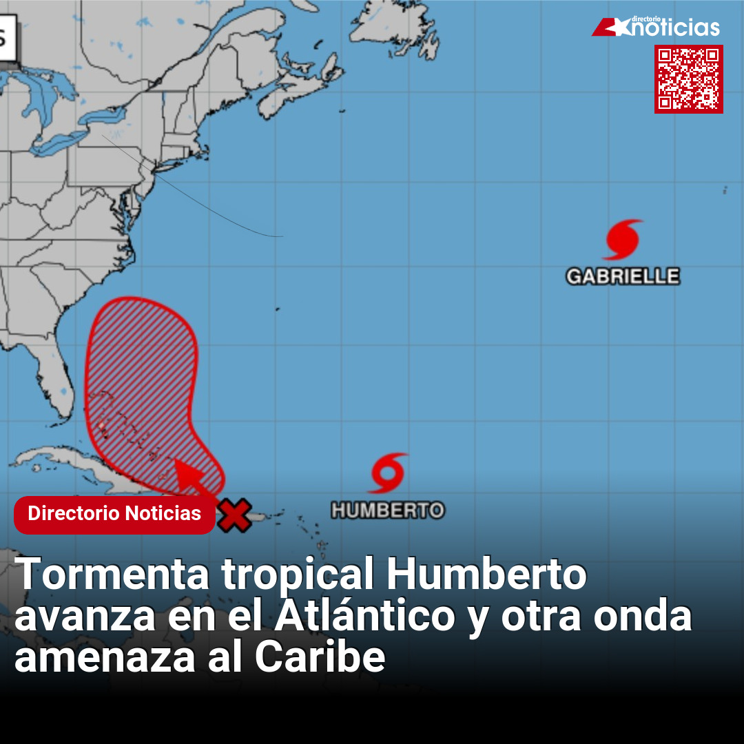 Tormenta tropical Humberto avanza en el Atlántico y otra onda amenaza al Caribe