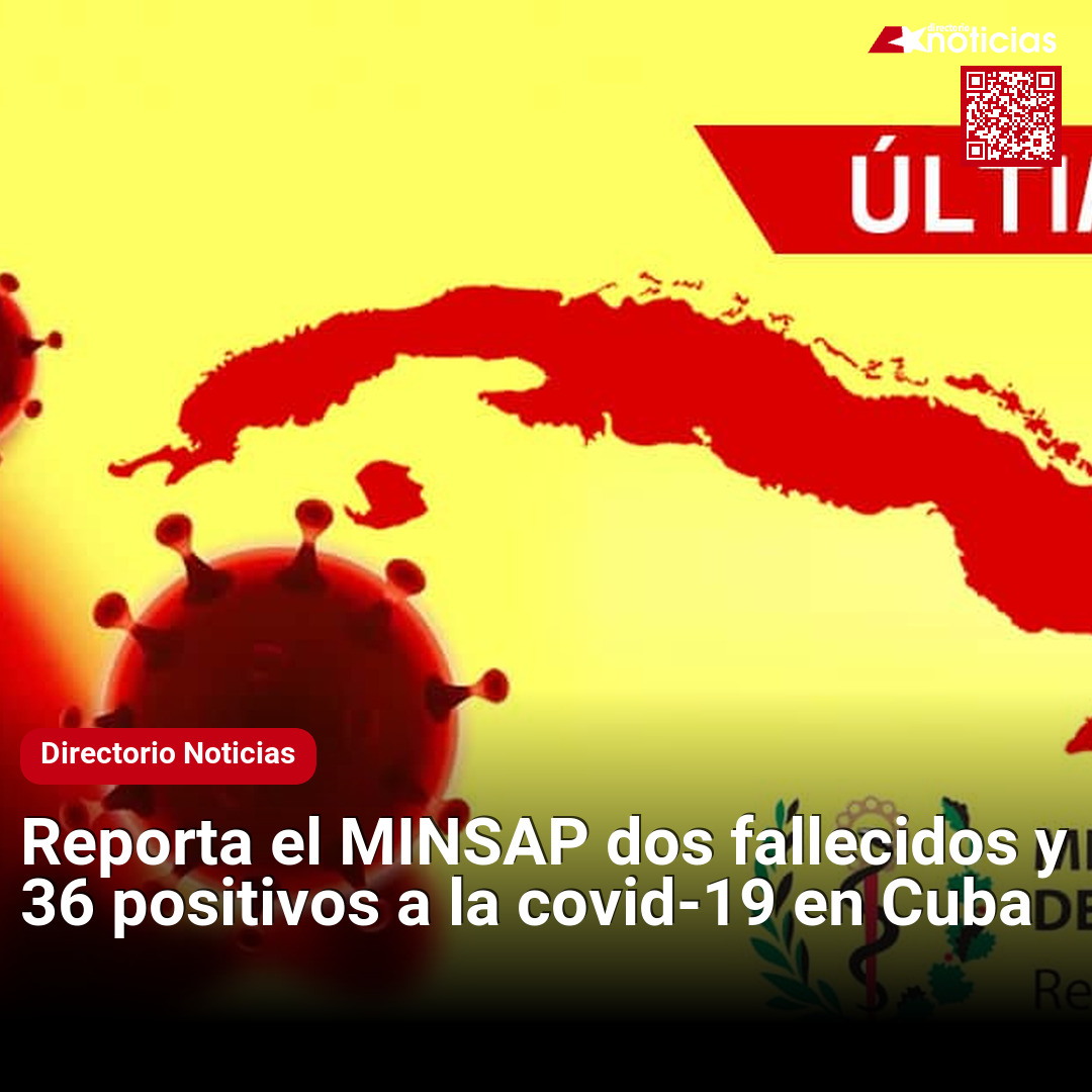 Reporta el MINSAP dos fallecidos y 36 positivos a la covid-19 en Cuba