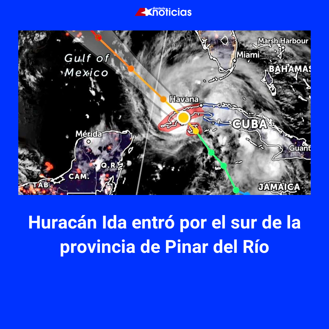 Huracán Ida entró por el sur de la provincia de Pinar del Río