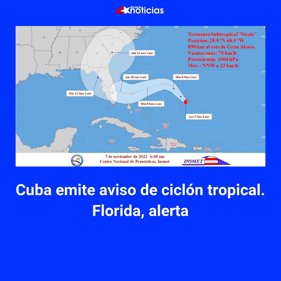 Cuba emite aviso de ciclón tropical. Florida, alerta