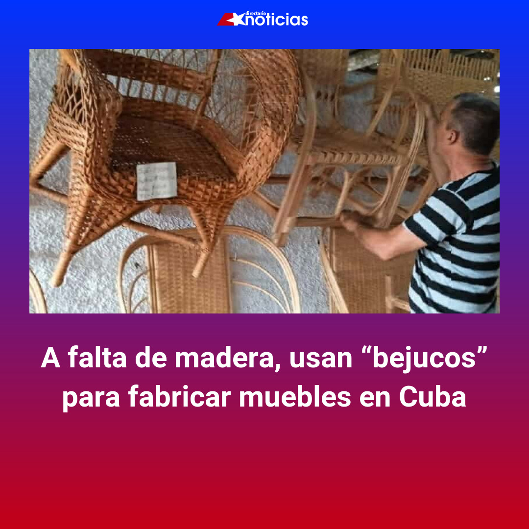 A falta de madera, usan “bejucos” para fabricar muebles en Cuba