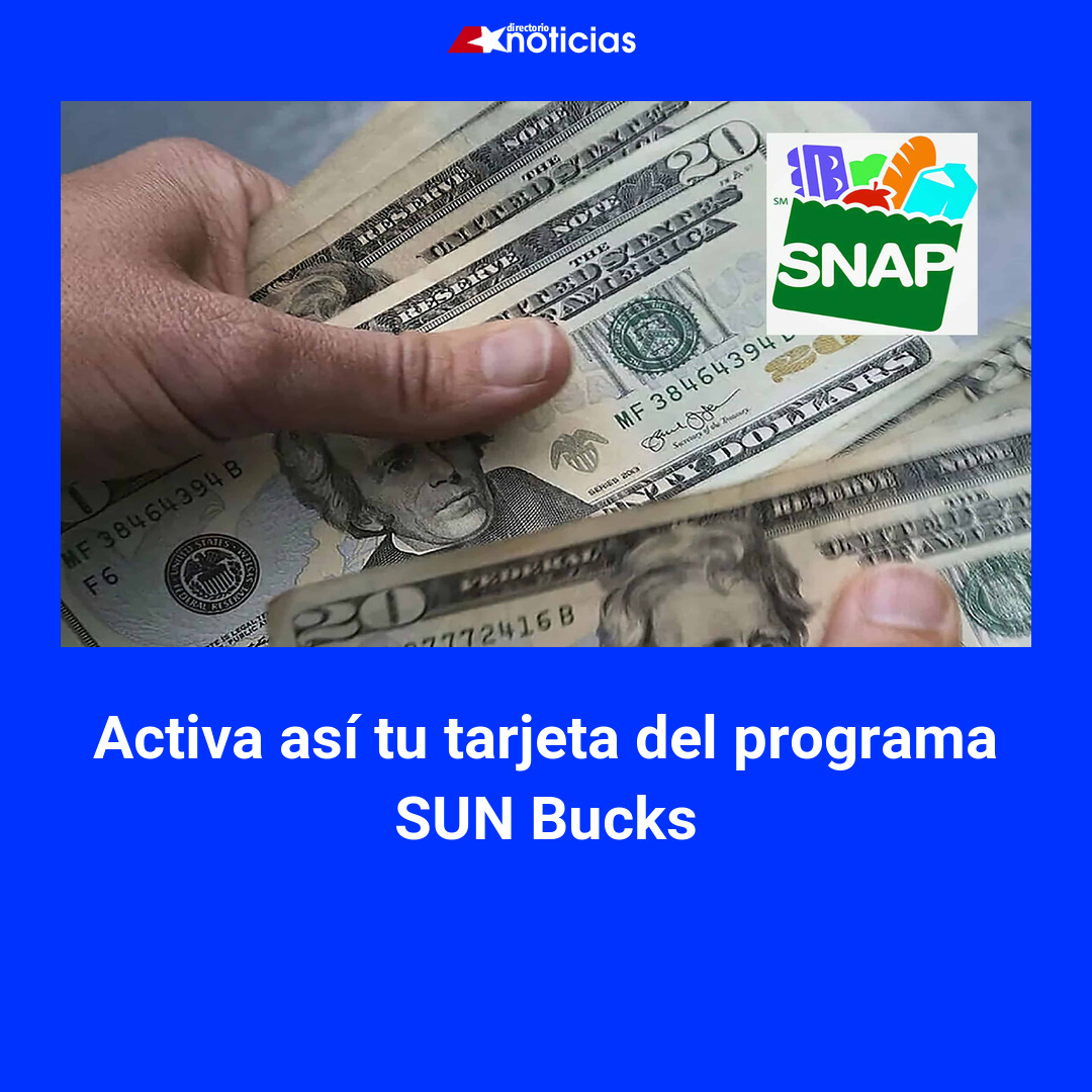 Activa así tu tarjeta del programa SUN Bucks